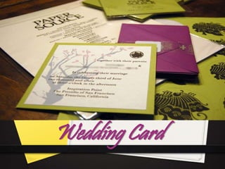 Designing a Wedding Card | PPT