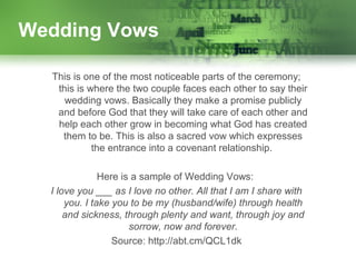 Wedding ceremony and its process | PPT