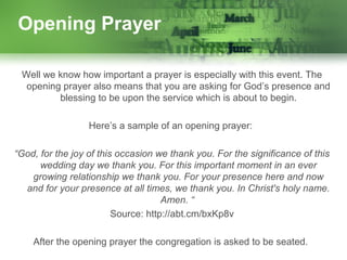 Wedding ceremony and its process | PPT