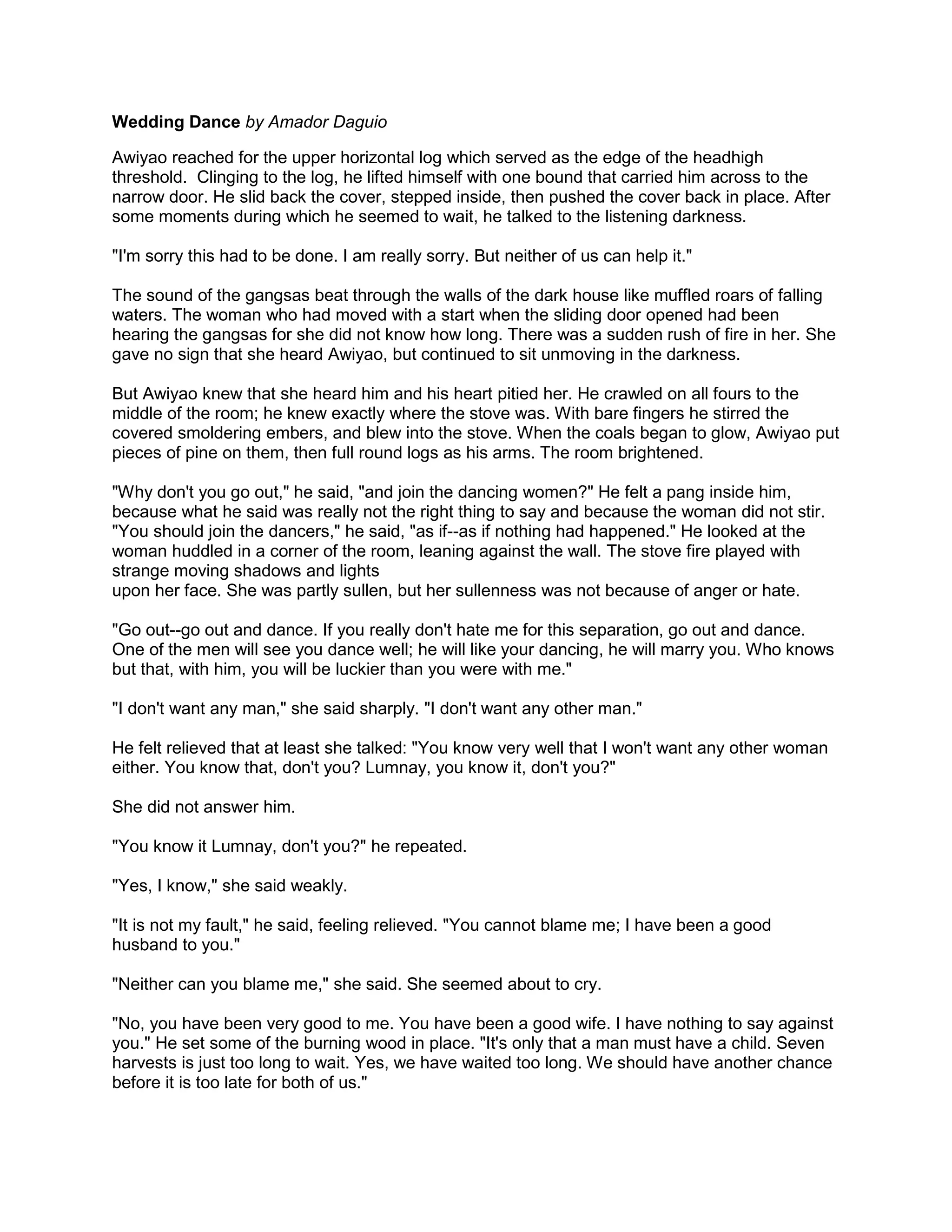 Wedding dance by amador daguio | DOCX