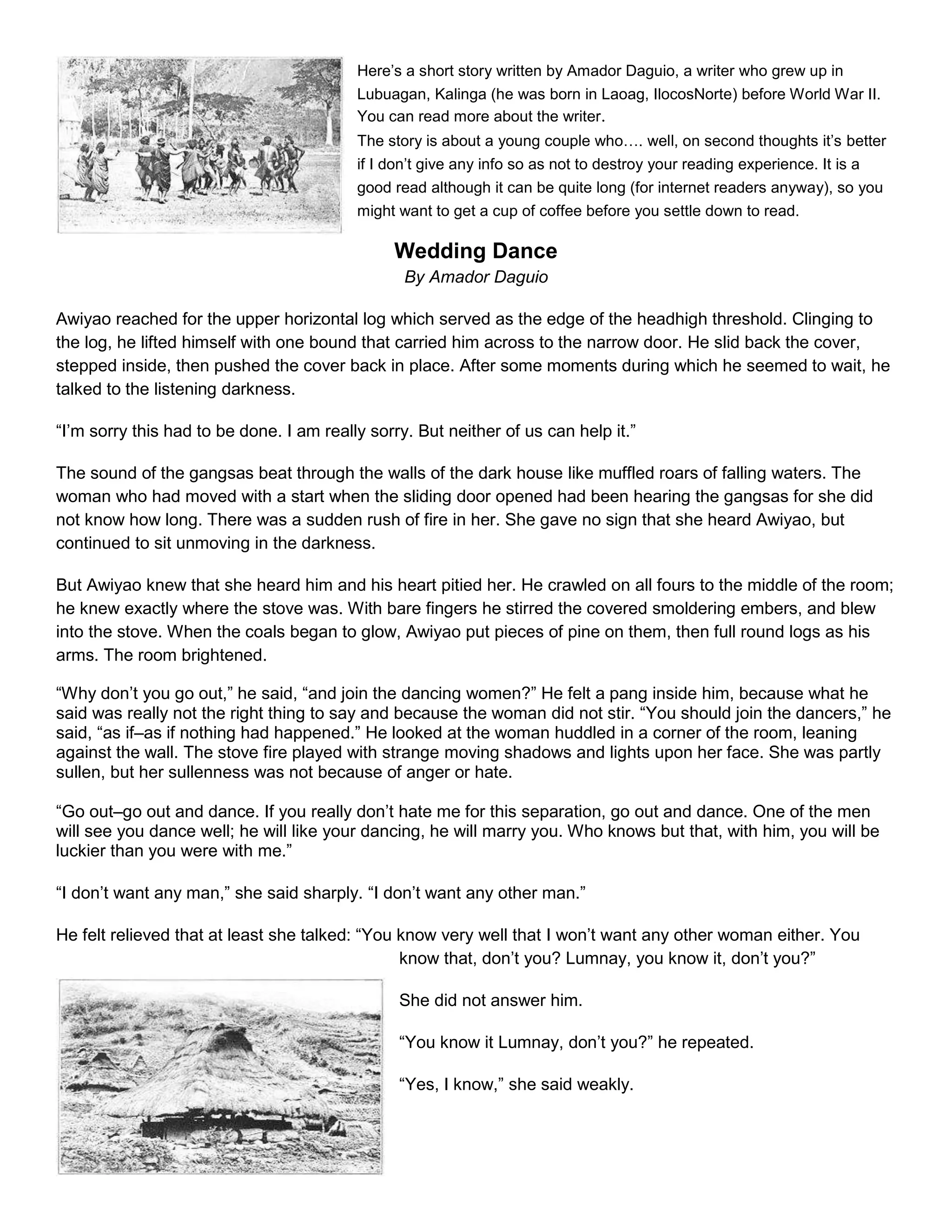 Wedding dance story | DOCX