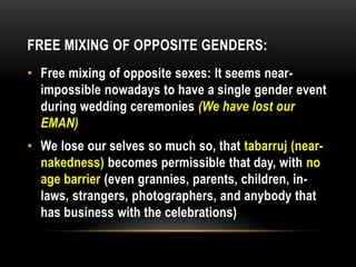 Wedding excesses by malama huda hassan gwarzo | PPT