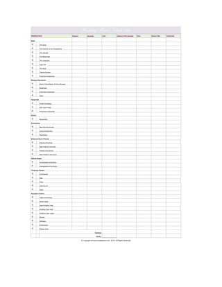 The Ultimate Wedding Flower Checklist | PDF