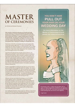 Wedding Master of Ceremonies | PDF