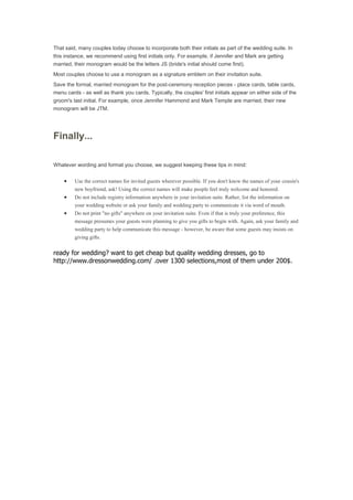 Wedding invitation wording | DOCX