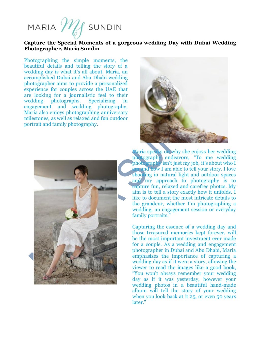 Capture the Special Moments of a Gorgeous wedding Day With Dubai ...