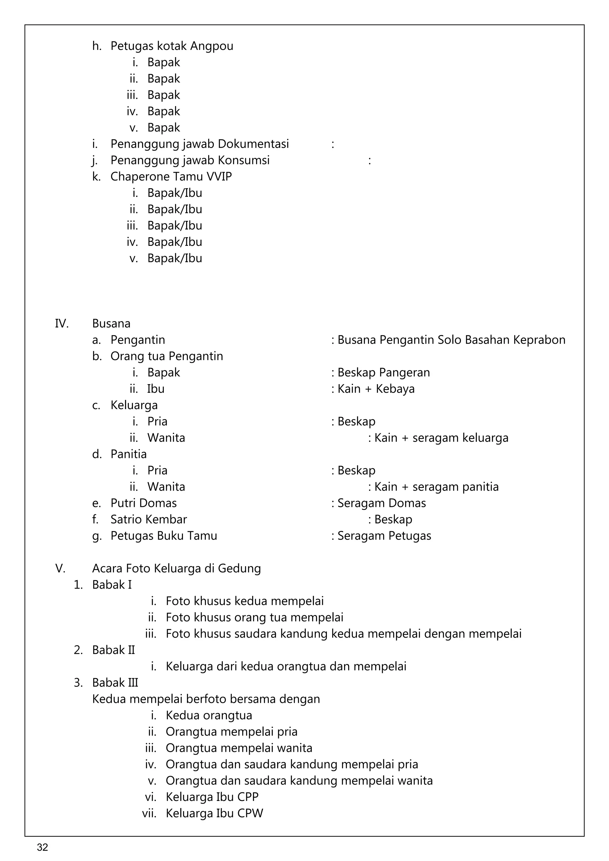 Wedding planner | DOCX