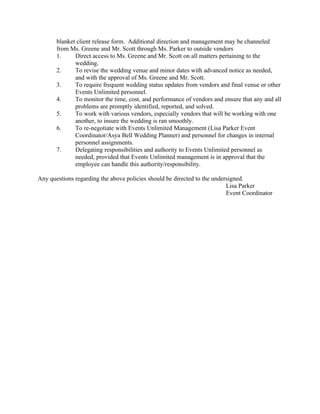 Wedding Project Charter | DOC