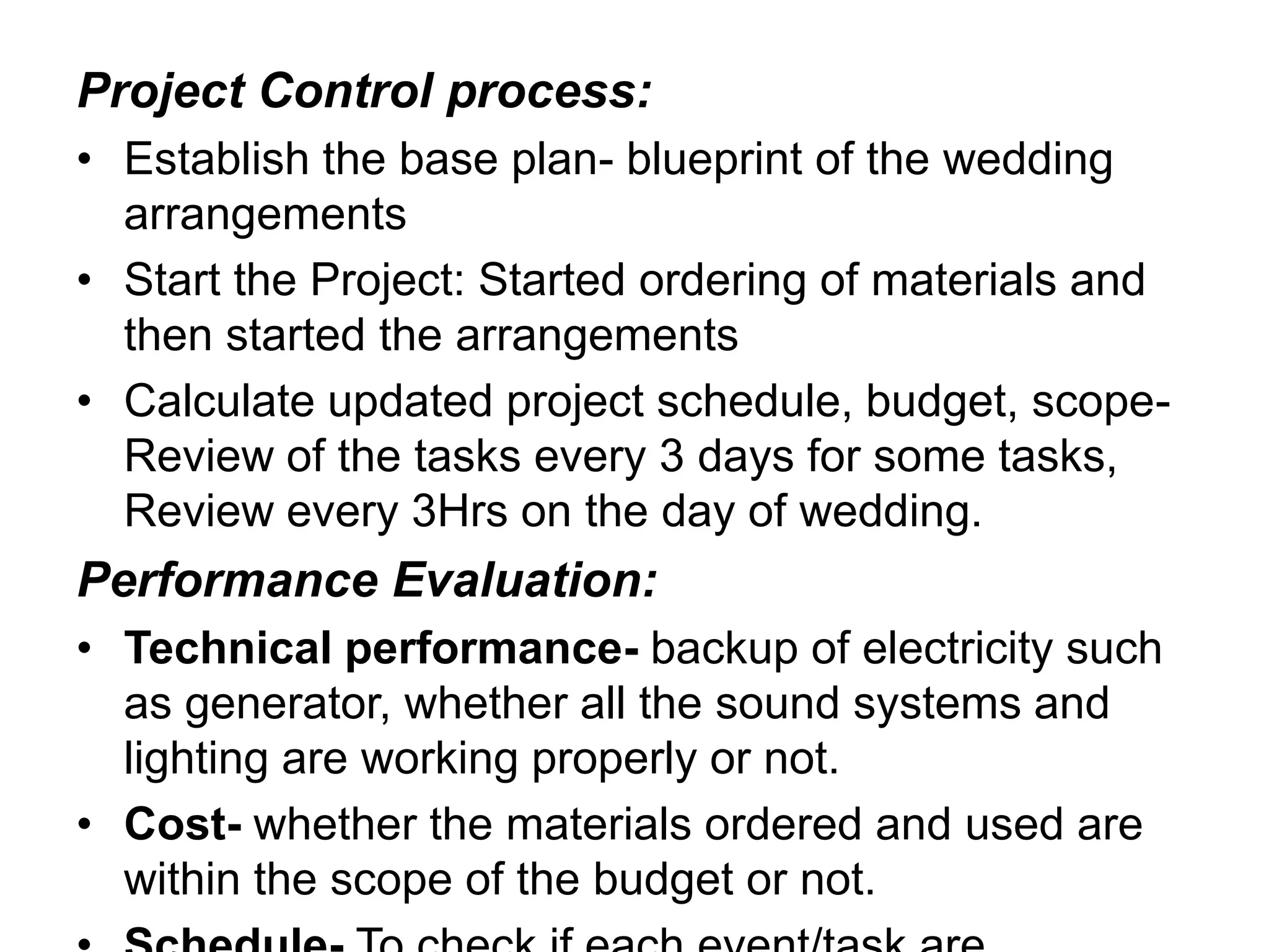 Wedding project management | PPTX
