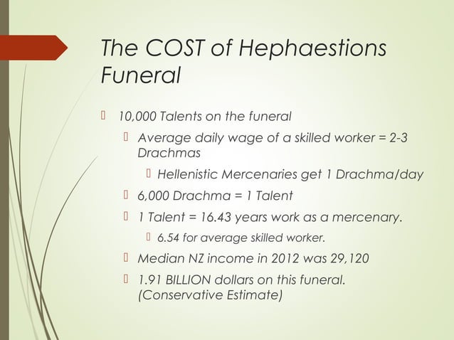 Weddings and funerals - Alexander the Great