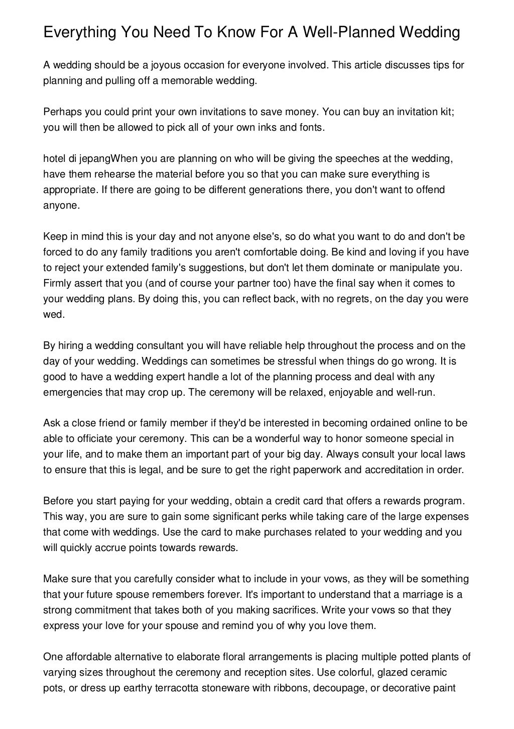 Everything You Need To Know For A Well Planned Wedding everything-you-need-to-know-for-a-well-planned-wedding