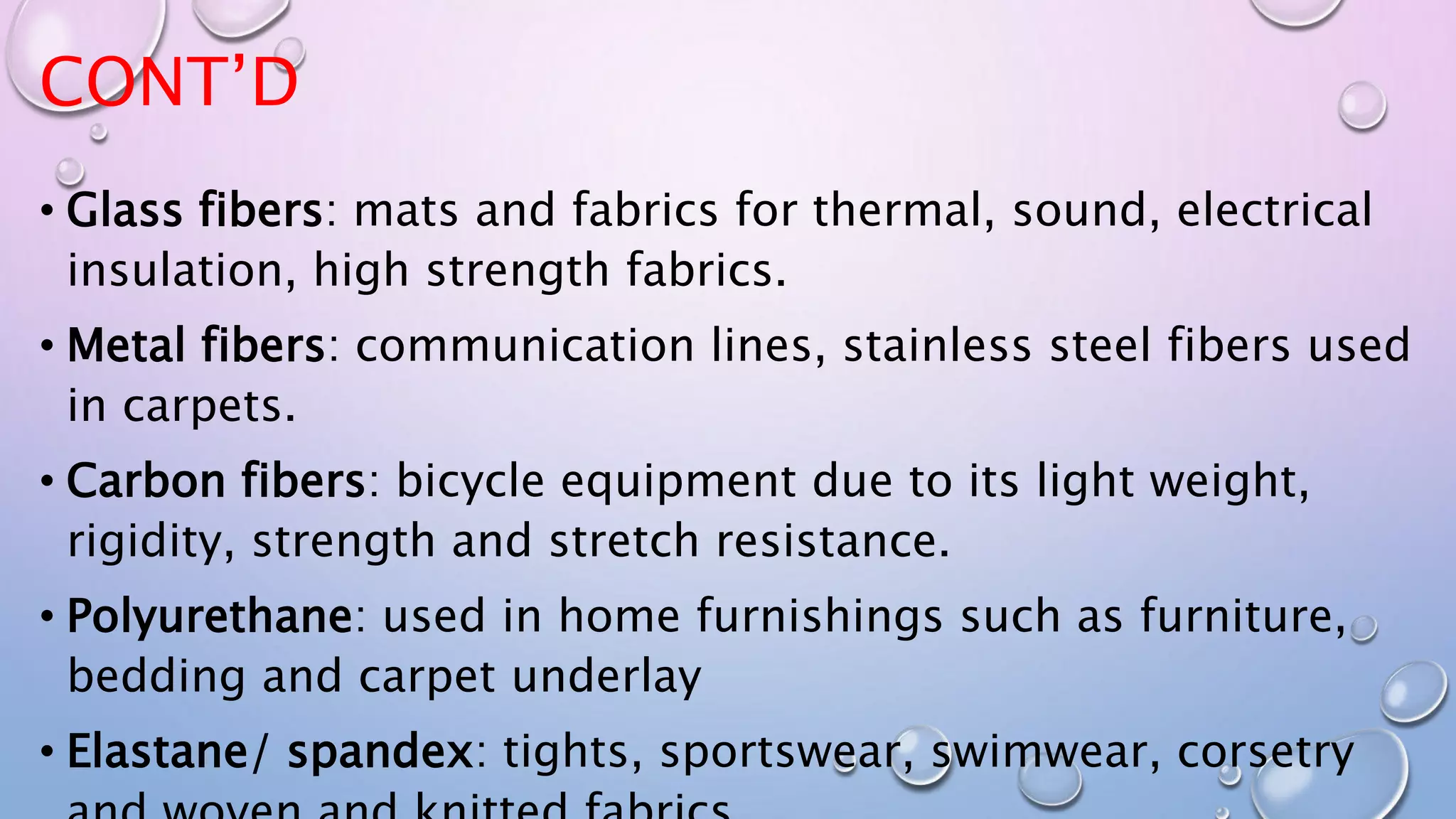 OVERVIEW OF MAN-MADE FIBERS | PPTX