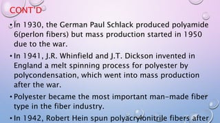 OVERVIEW OF MAN-MADE FIBERS | PPTX