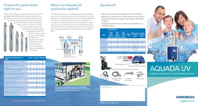 Wedeco aquada أنظمة المعالجة و التطهير بالأشعة الفوق بنفسجية الصديقة ...