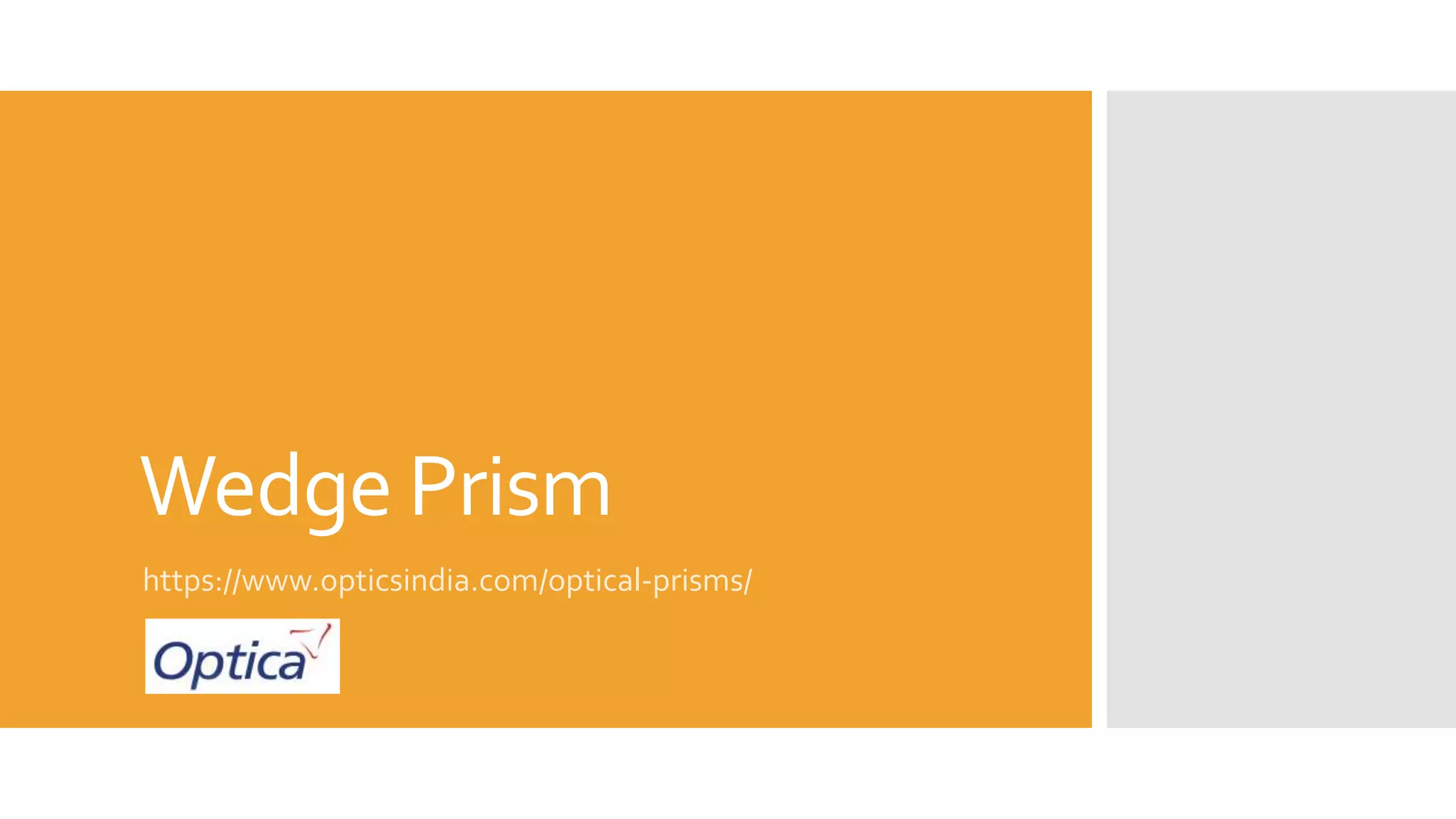 Wedge prism | PPTX | Physics | Science