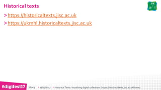 Historical Texts: visualising digital collections | PPT