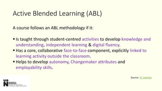 Large-scale pedagogic transformation to active blended learning at the ...