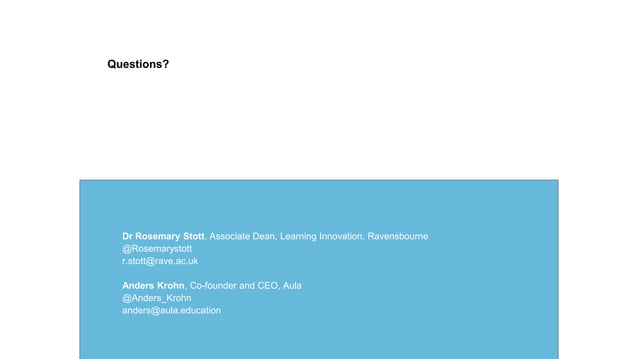 Talk: next-generation learning environments | PPT