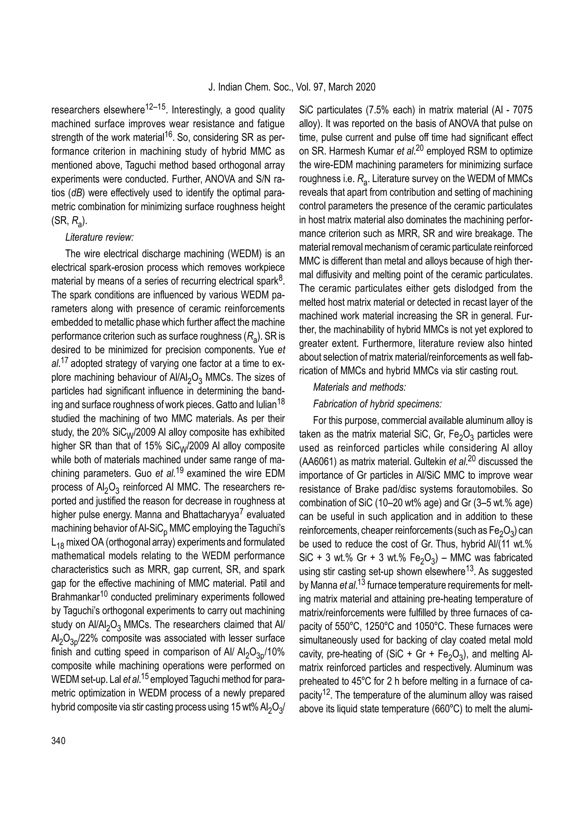 WEDM process parameter optimization for newly developed hybrid Al(SiC + Gr + Fe2O3) – MMC.pdf