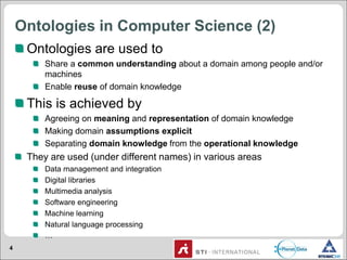 ESWC SS 2012 - Tuesday Tutorial Elena Simperl: Creating and Using Ontologies | PPT