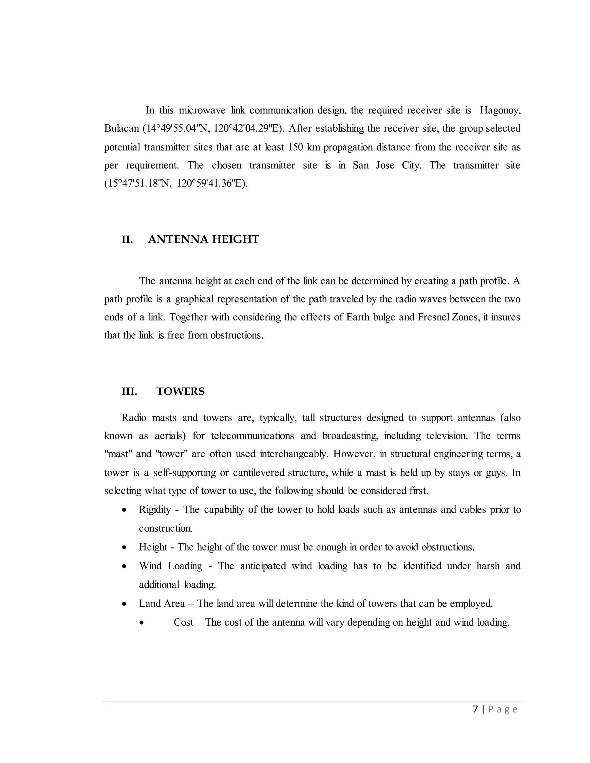 MICROWAVE LINK DESIGN | DOCX