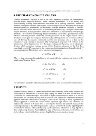 A MIXTURE MODEL OF HUBNESS AND PCA FOR DETECTION OF PROJECTED OUTLIERS | PDF