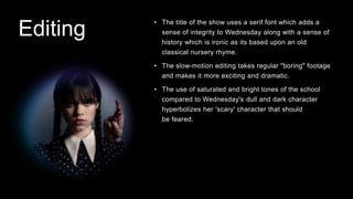 wednesday netflix tv show research powerpoint | PPTX