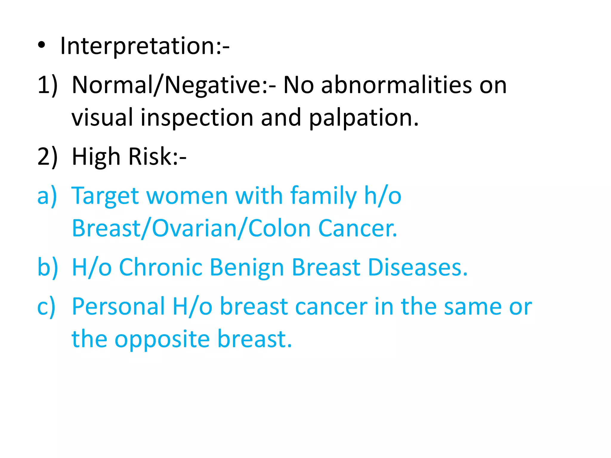 Breast Cancer, Cervical cancer, and Oral Cancer Screening according to ...