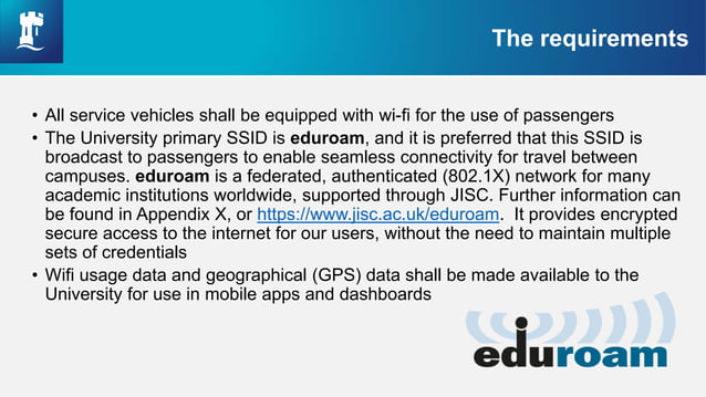 eduroam on the buses | PPT
