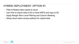 Securing Data in Hybrid on-premise and Cloud Environments Using Apache Ranger | PDF