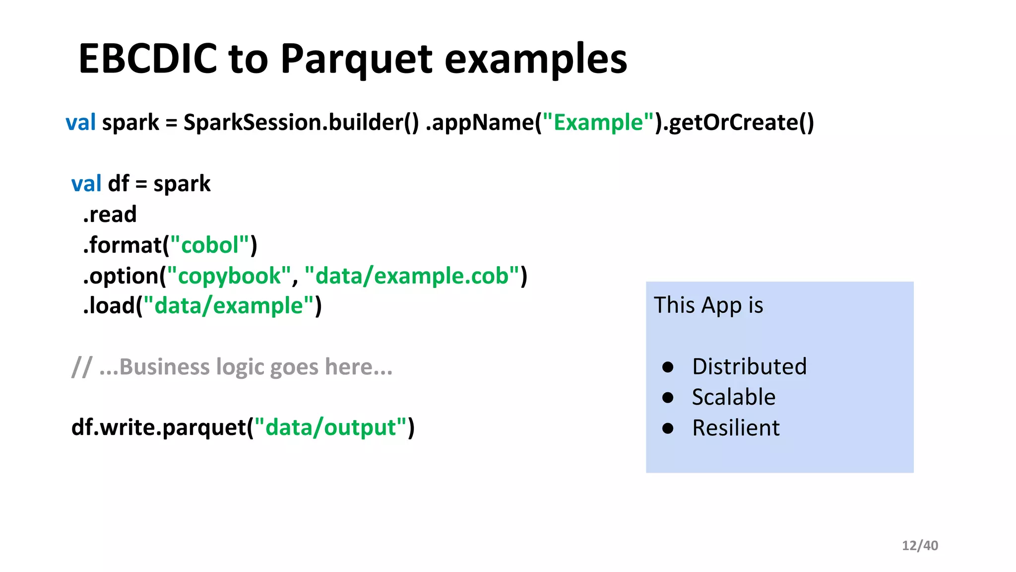 Cobrix – a COBOL Data Source for Spark | PDF