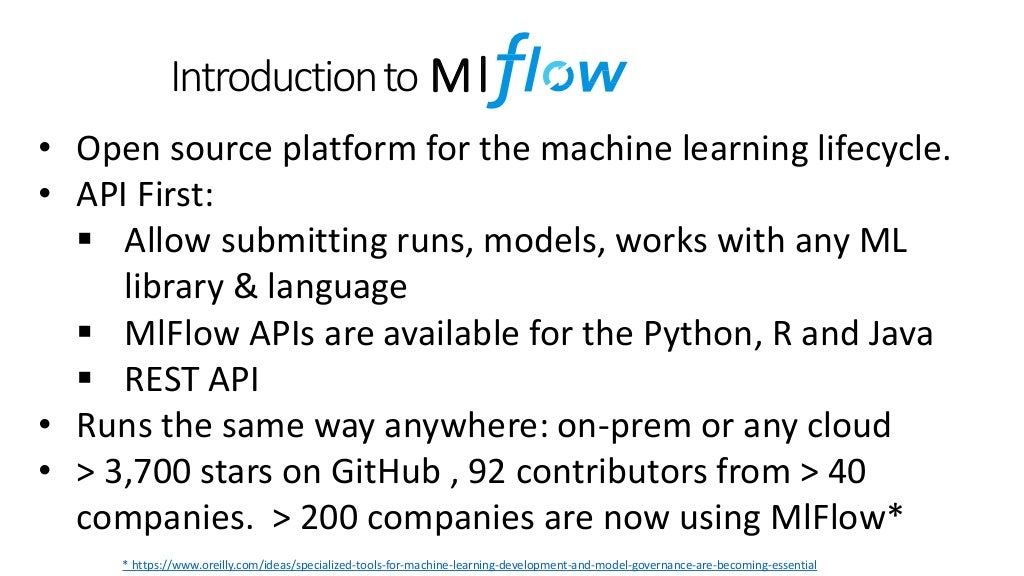 Introducing Mlflow An Open Source Platform For The Machine Learning