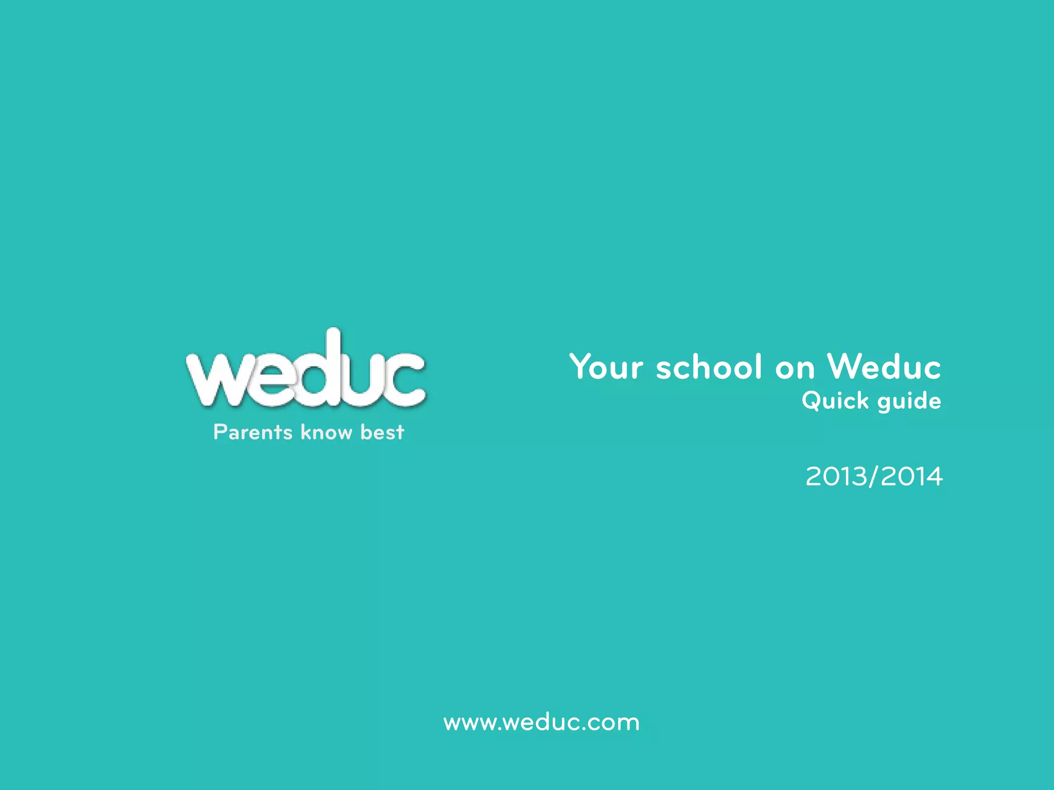 Weduc quick guide 2014 | PPT