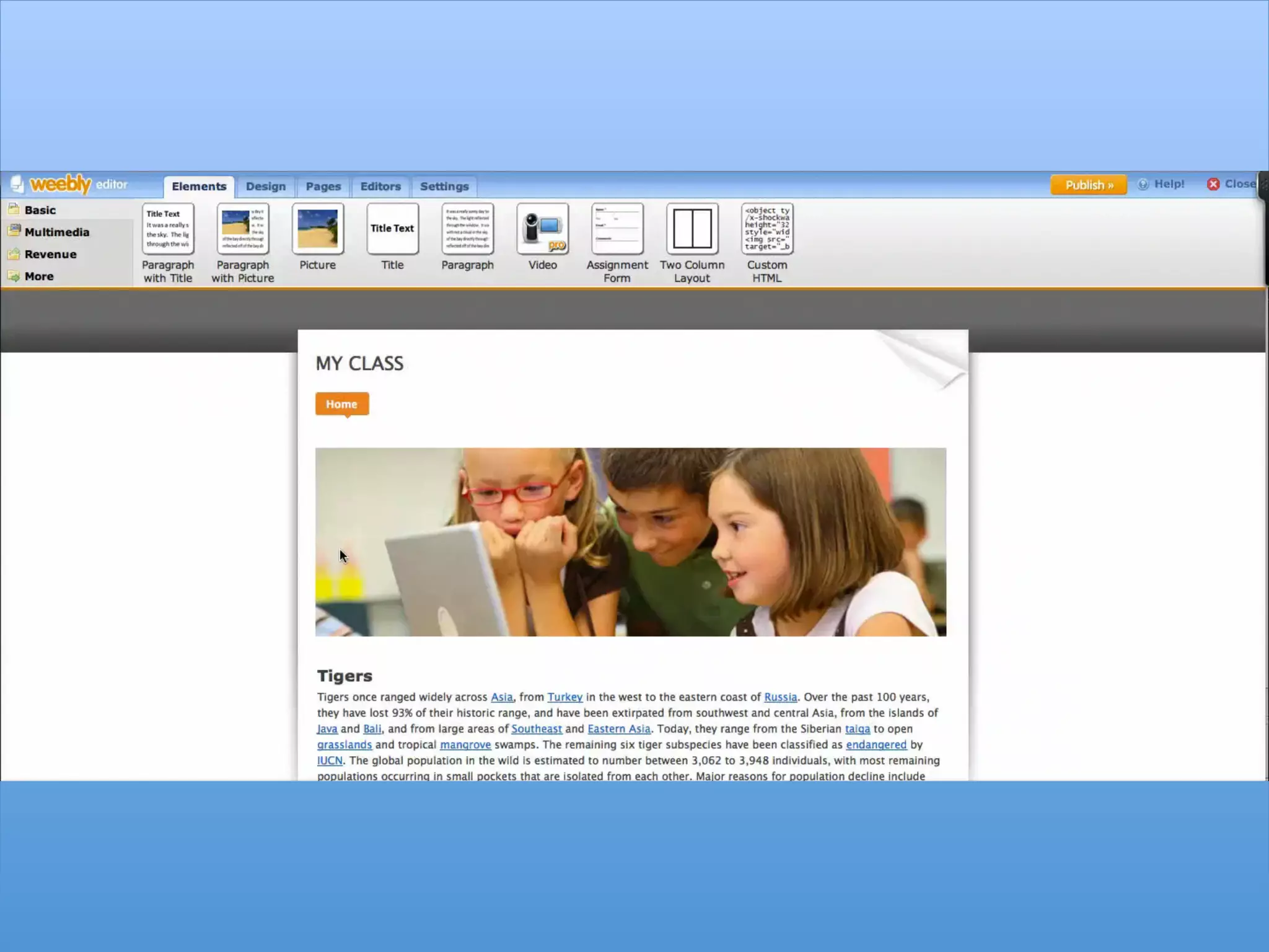 Creating a Class Website with Weebly | PDF | Internet | Computing