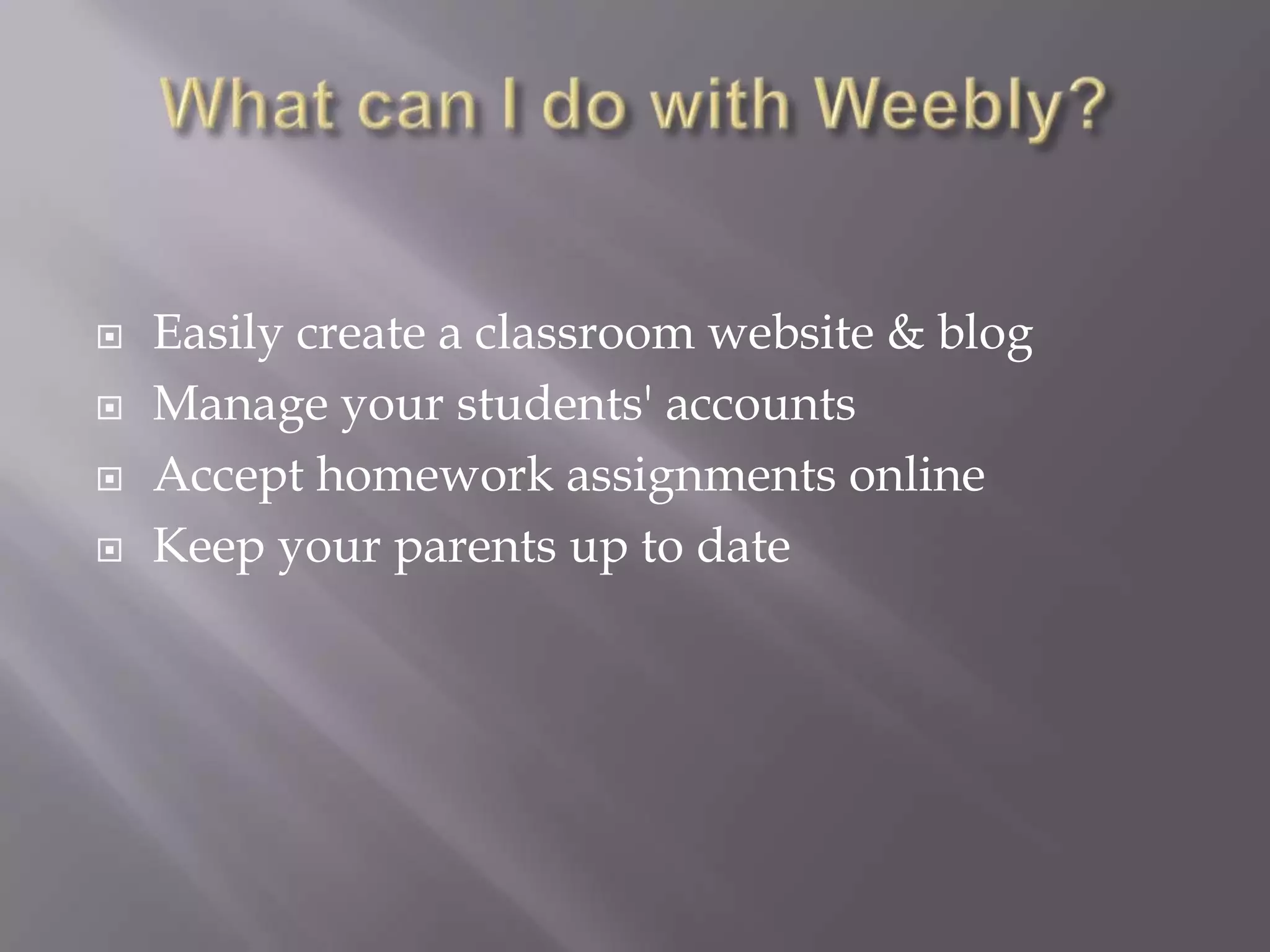 Weebly pp | PPTX