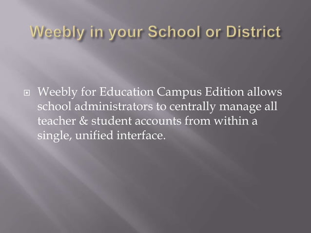 Weebly pp | PPTX | Education