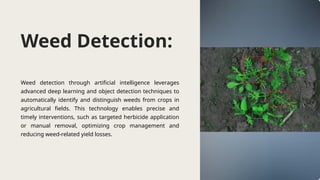 Weed Detection and Identification using Deep learning Techniques | PPTX