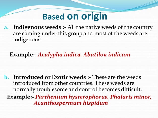 Weed classification Reproduction and dissemination | PPTX