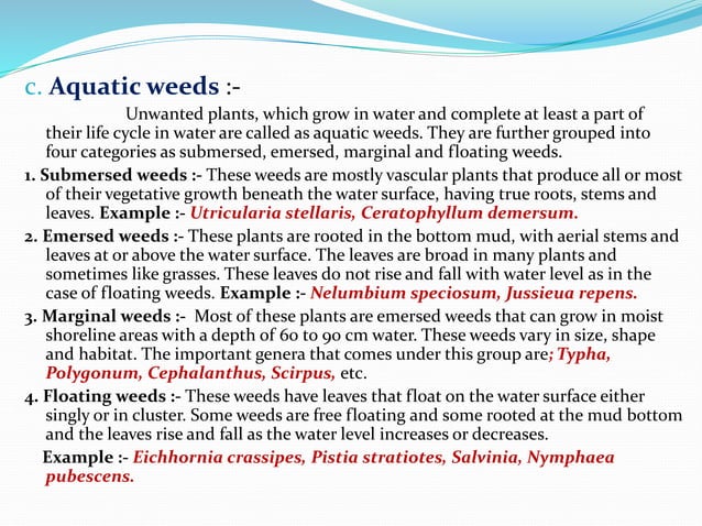 Weed classification Reproduction and dissemination | PPTX