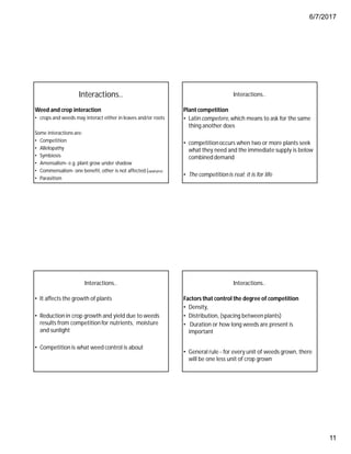 Weed biology characteristics 2017 1 | PDF