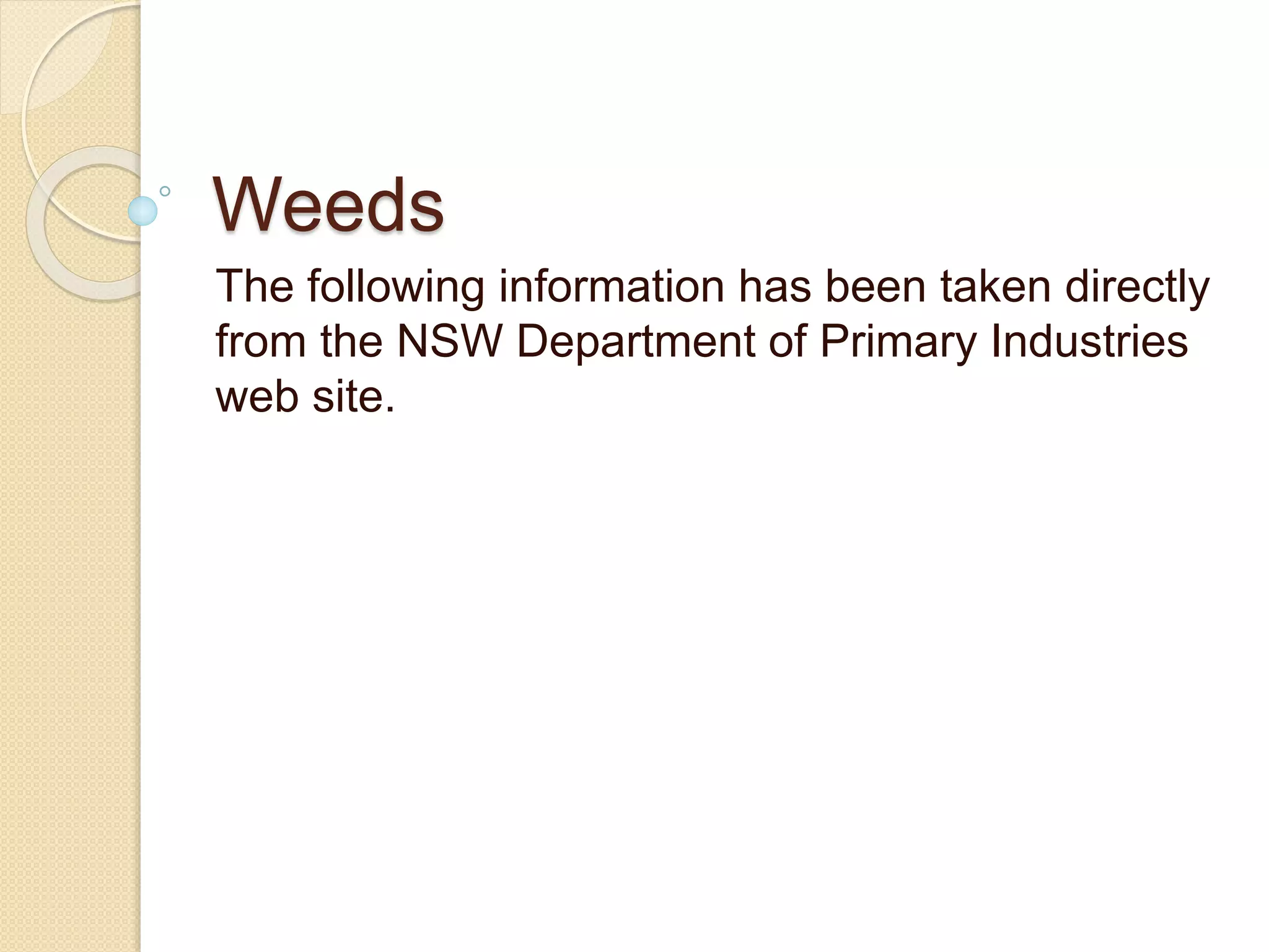Weed classification for Primary Industries | PPTX
