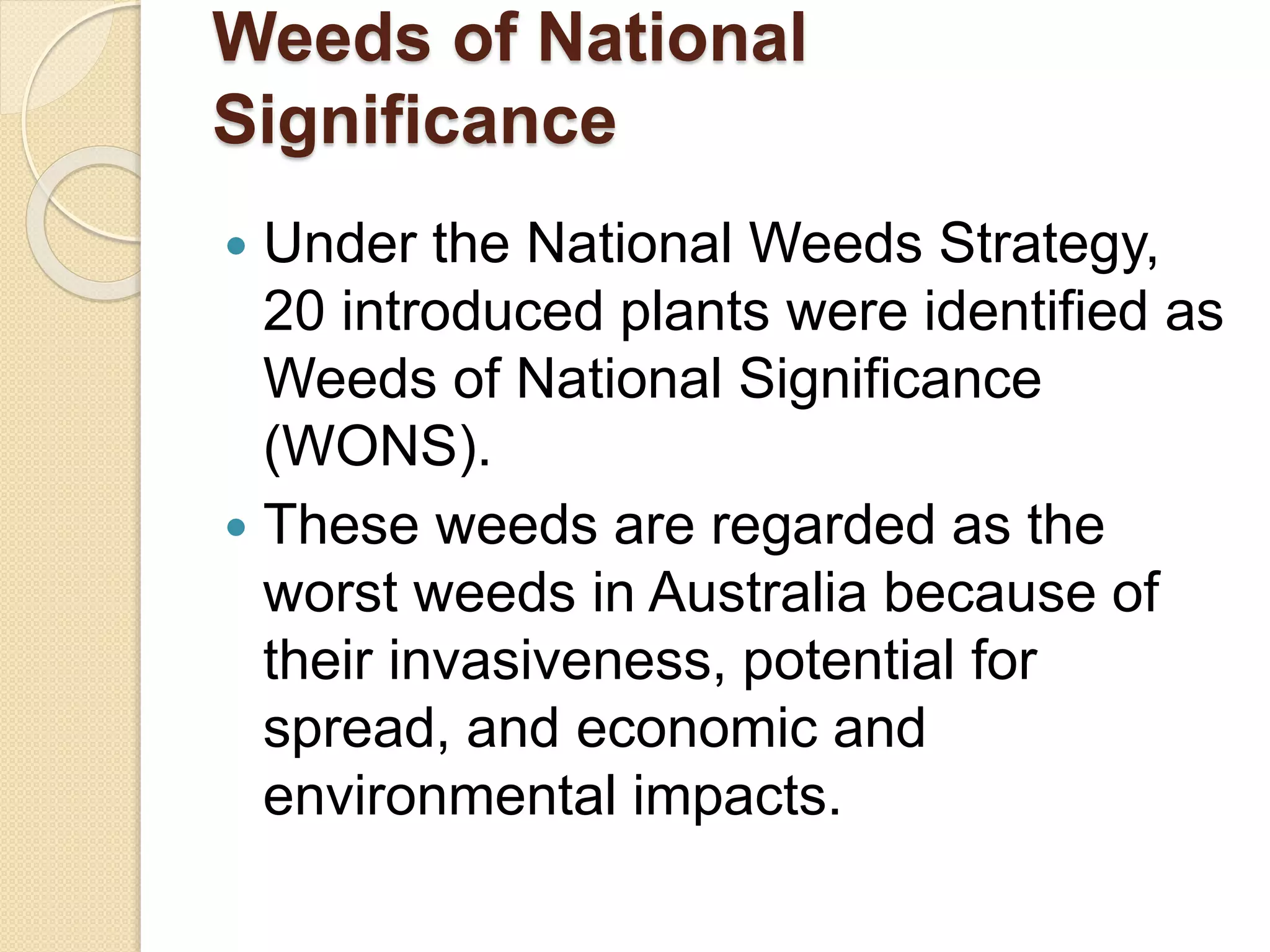 Weed classification for Primary Industries | PPT