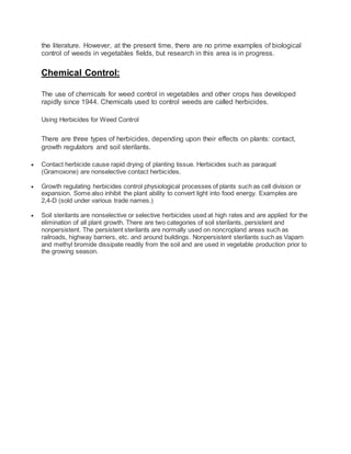 Weed control in vegetables. | DOCX