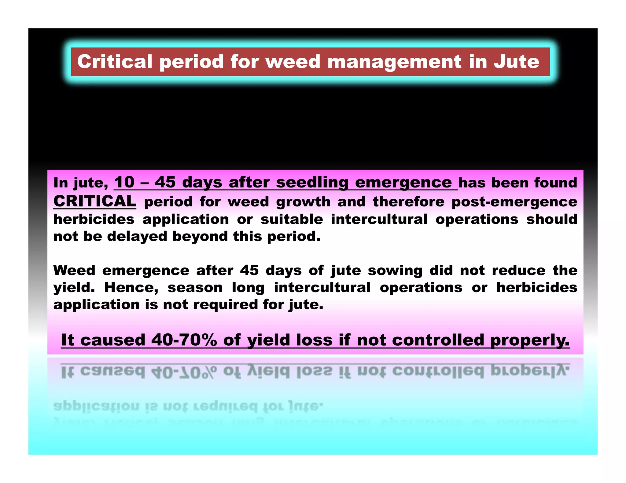 Weed control strategy in jute | PDF