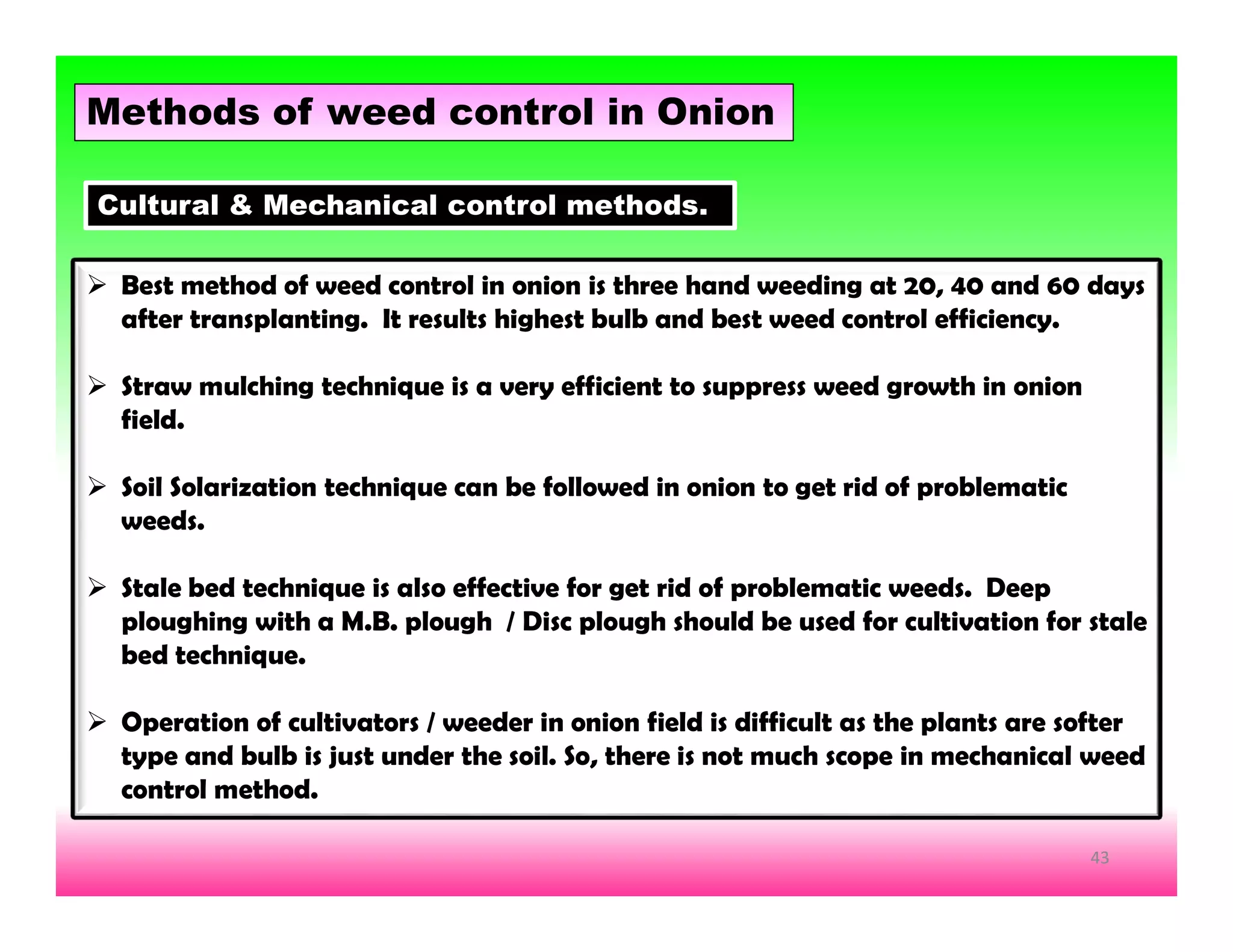Weed control strategy in onion | PDF
