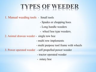 Testing of manual and power Weeder | PPTX