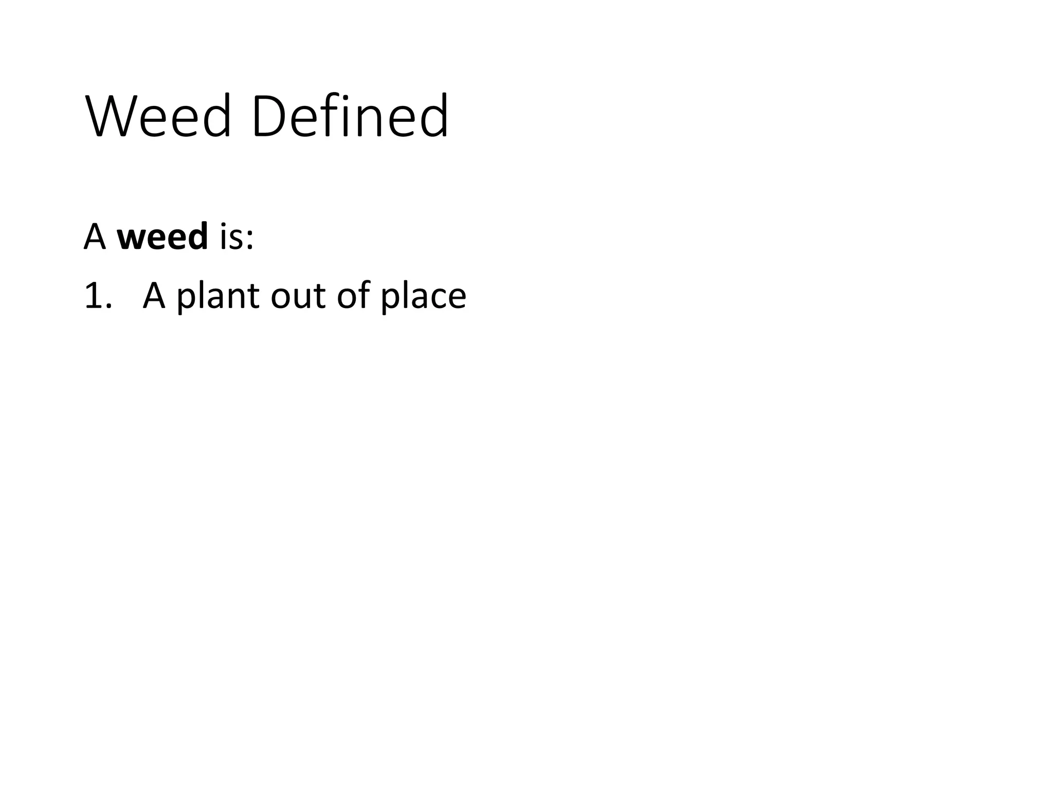 Weed ID and Life Cycle | PDF