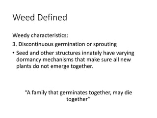Weed ID and Life Cycle | PDF