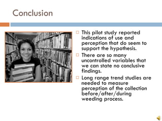 Library Weeding And User Perception | PPT | Science