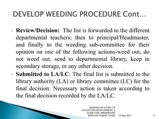 Weeding as a part of Collection Development: A Guide for Libraries ...